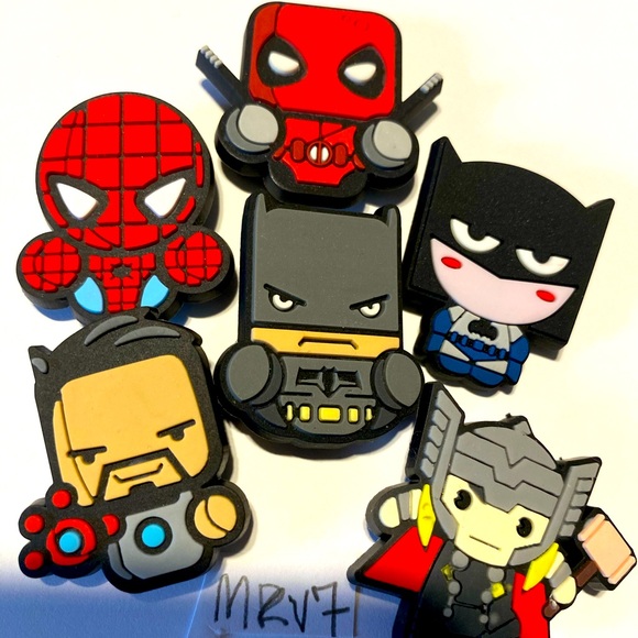 Accessories | Crocs Shoe Charms Super Heros Marvel Dc Bat Man Spider ...